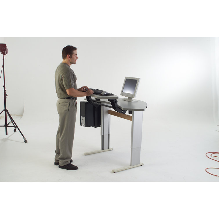 Populas Infinity Height Adjustable Trapezoid Standing Desk Converter | Wayfair